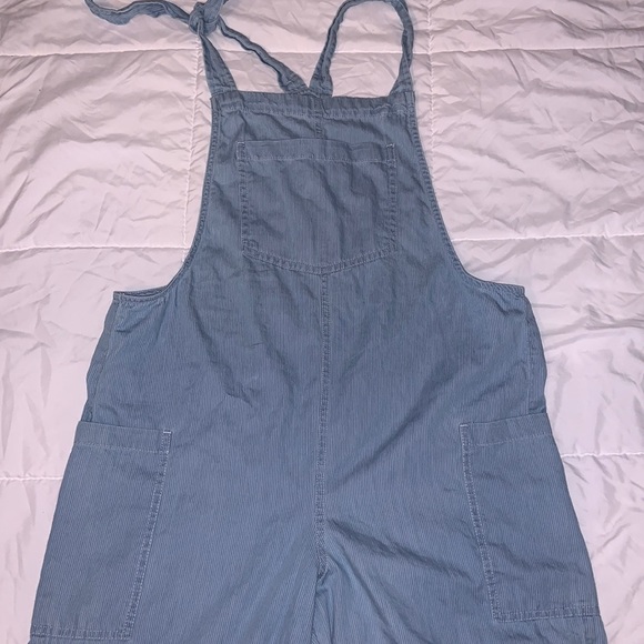 aerie | Jeans | Striped Blue Overalls | Poshmark